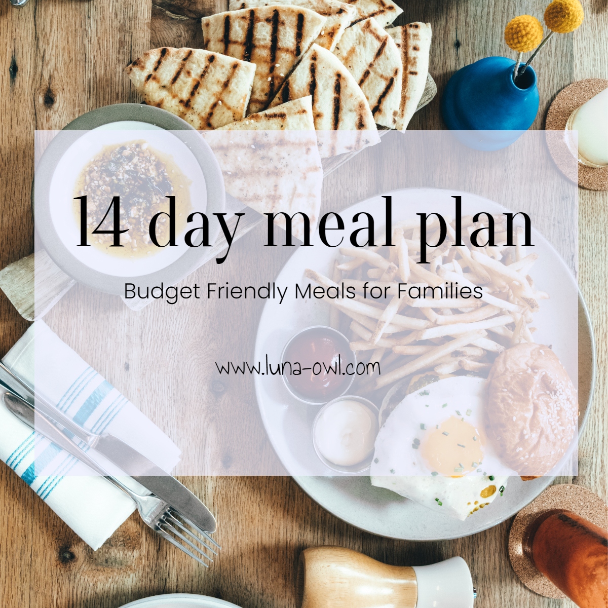 14 Day Meal Plan On a Budget- Dinners – LunaOwl : The Unconventional Momma